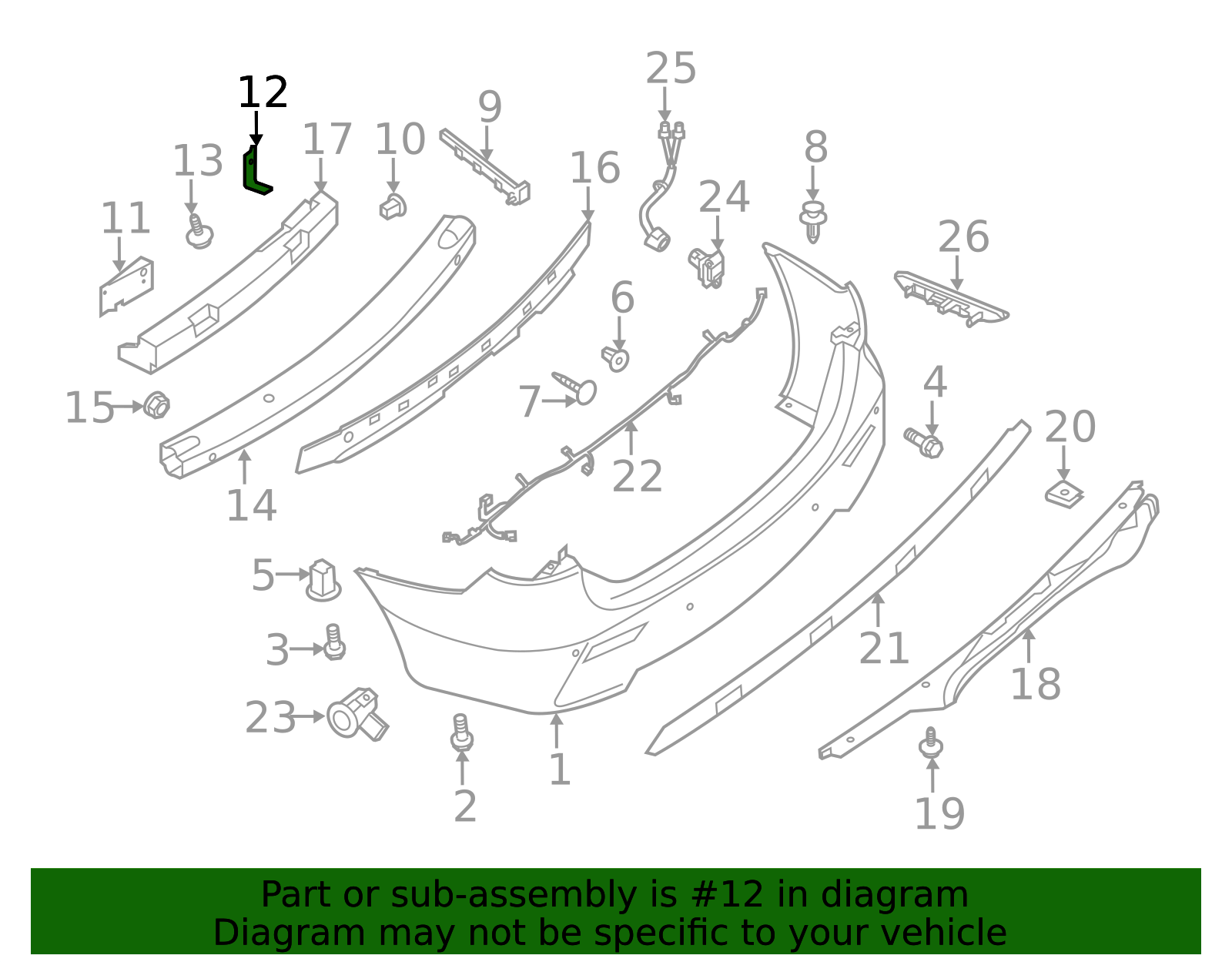 85292-3JA0A - Bumper Impact Bar Bracket - 2013-2020 Nissan Pathfinder ...