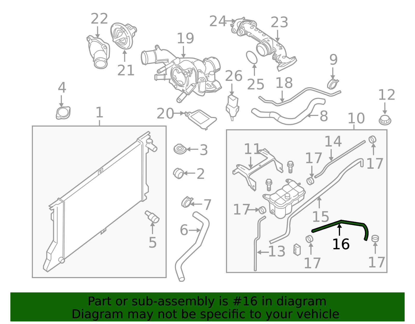 21741-1PD0A - Reservoir Hose 2012-2021 Nissan | GetOEMParts.com