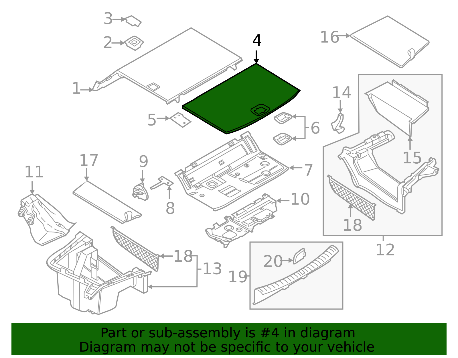 51477413832 - 2018 BMW Floor Cover (51-47-7-413-832) | BMW of South ...