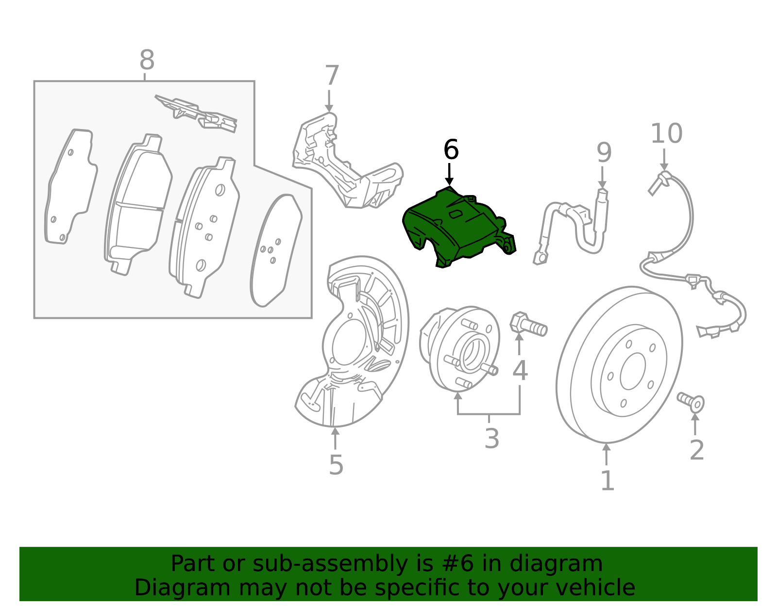 13532710 - 2020-2023 Cadillac XT4 - Front Passenger Side Disc Brake ...
