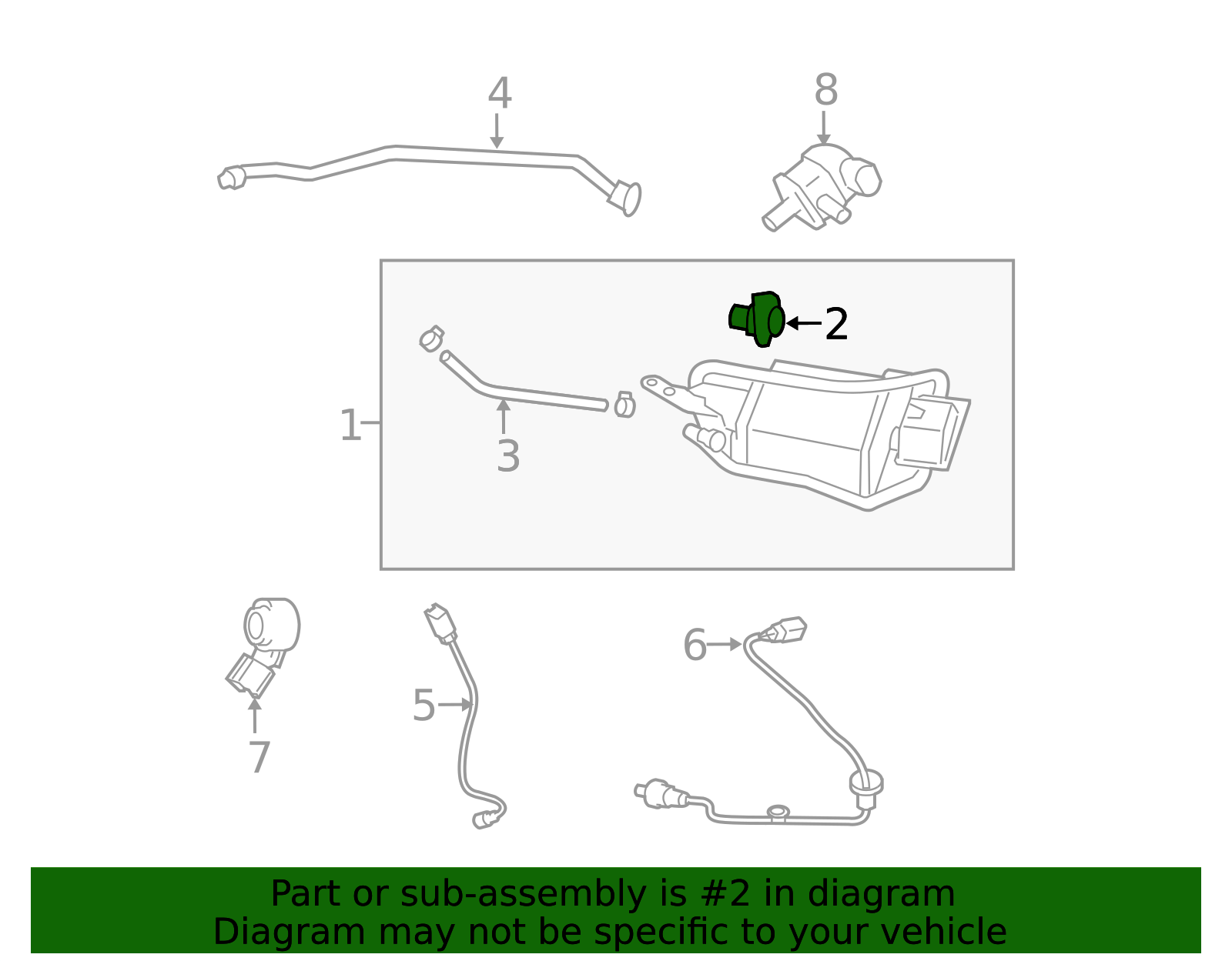 2004-2015 Toyota Leak Detection Pump Sub-Assembly, Charcoal Canister ...