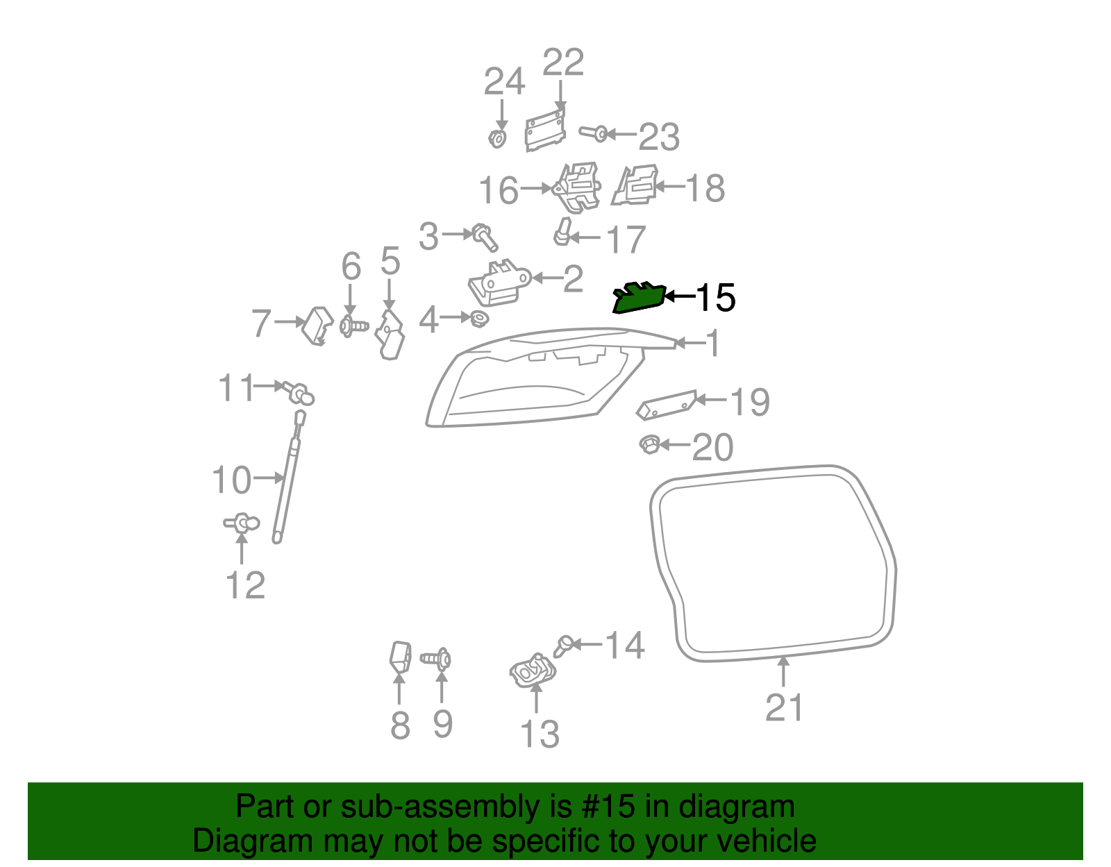 2009 Volkswagen Jetta Lift-Gate Pull Handle 5J0-827-566-E | VW Direct ...