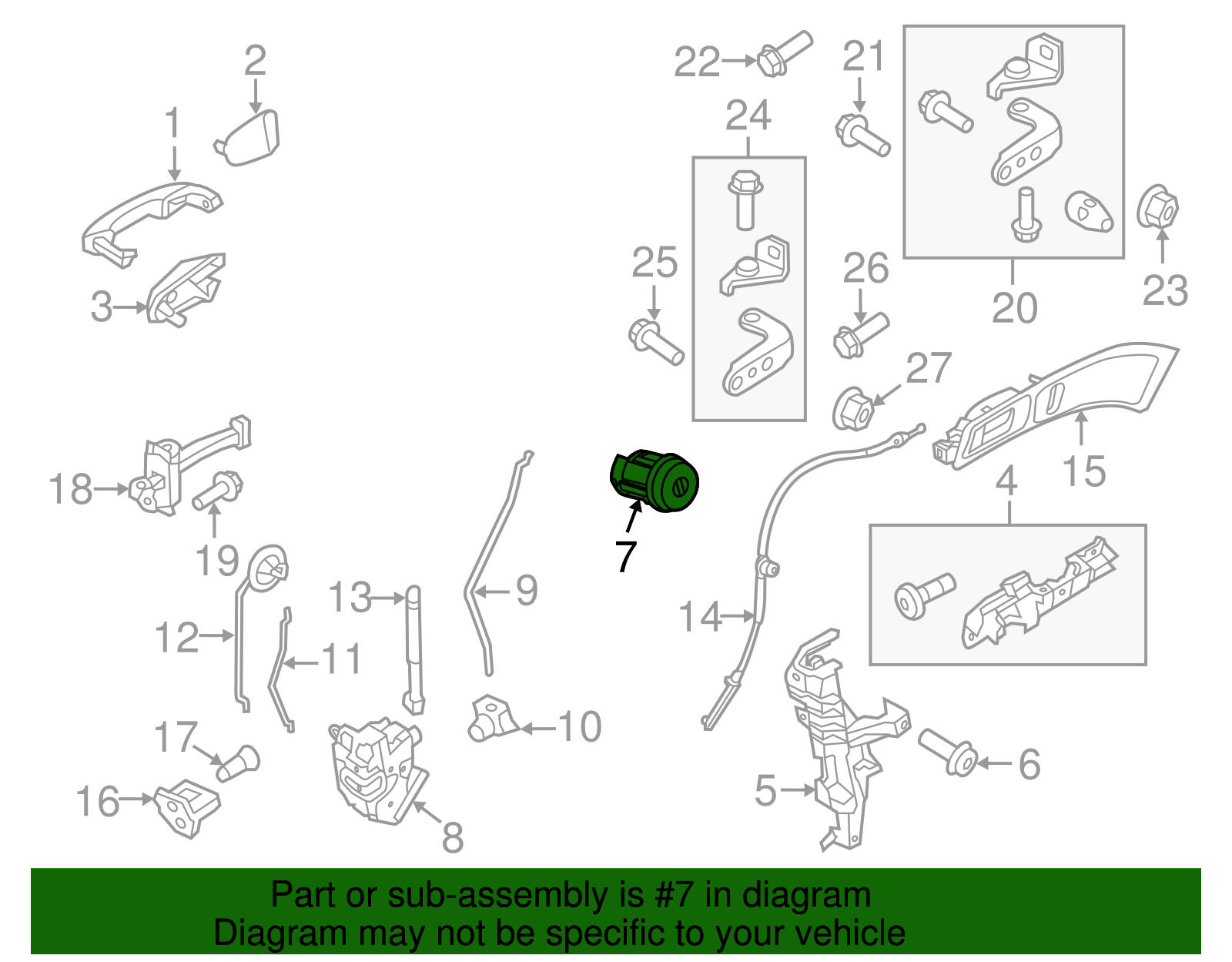 2016-2019 Ford Explorer | Lock Cylinder Assembly | FB5Z-7821991-A ...