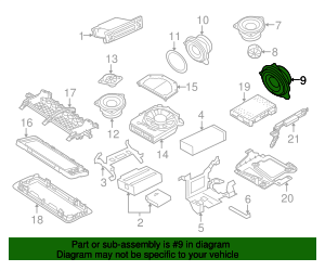 2006-2012 BMW | Front Dr Speaker | 65-13-9-143-232 | BMW OEM Parts Store