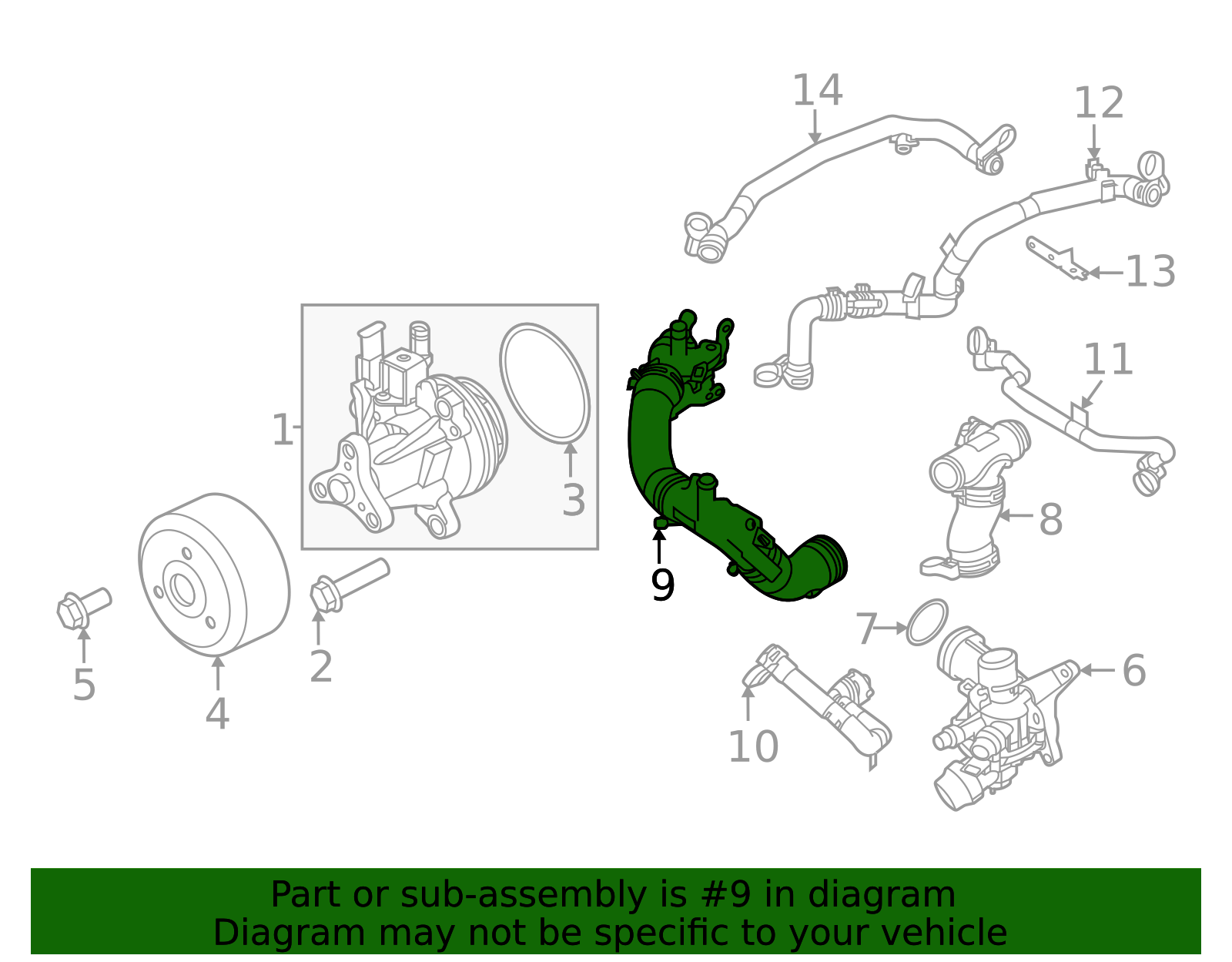 2019-2024 Land Rover Engine Coolant Bypass Pipe LR121446 | OEM Parts Online