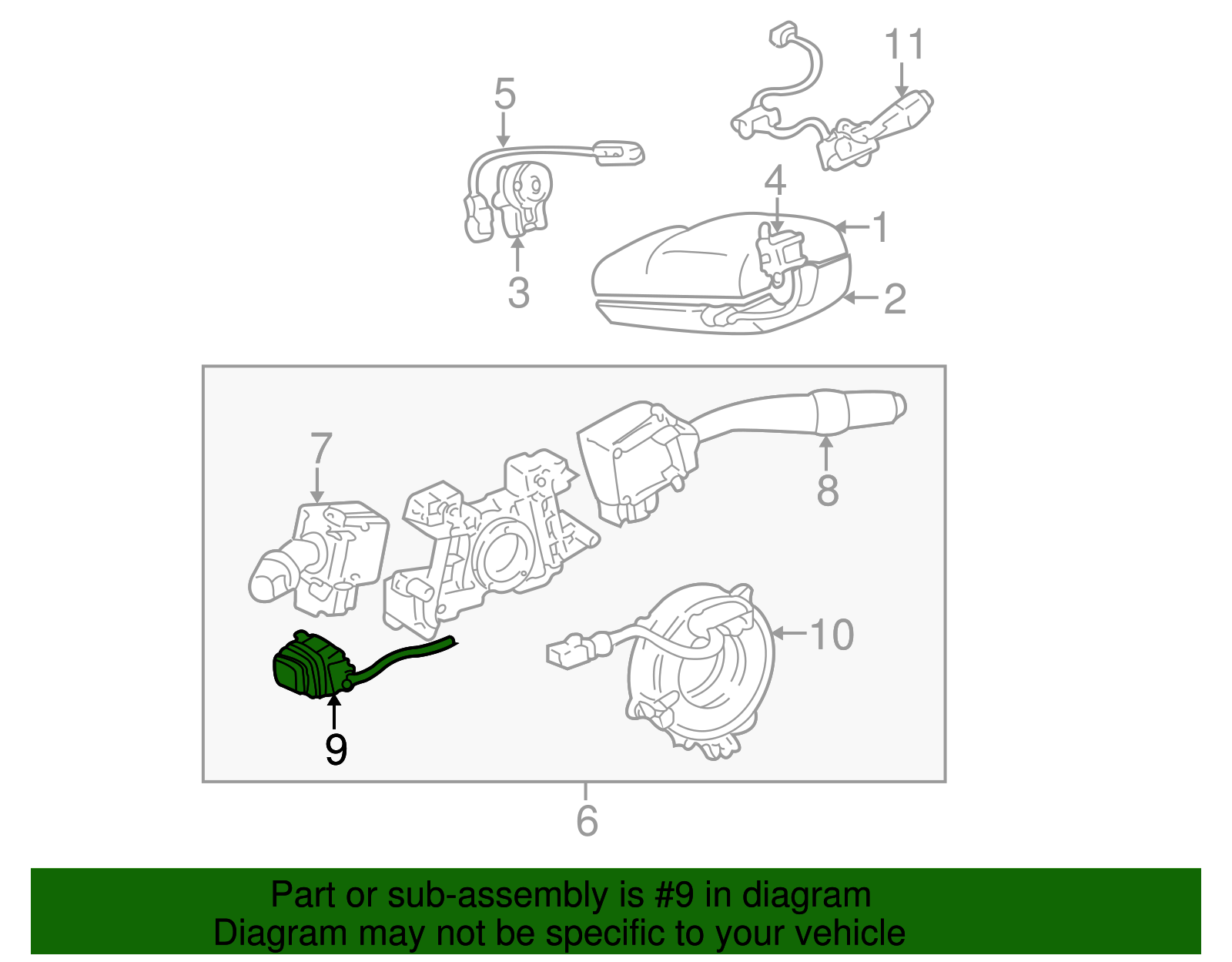 89235-30110 - 1998-2005 Lexus - Tilt Switch | My L Parts