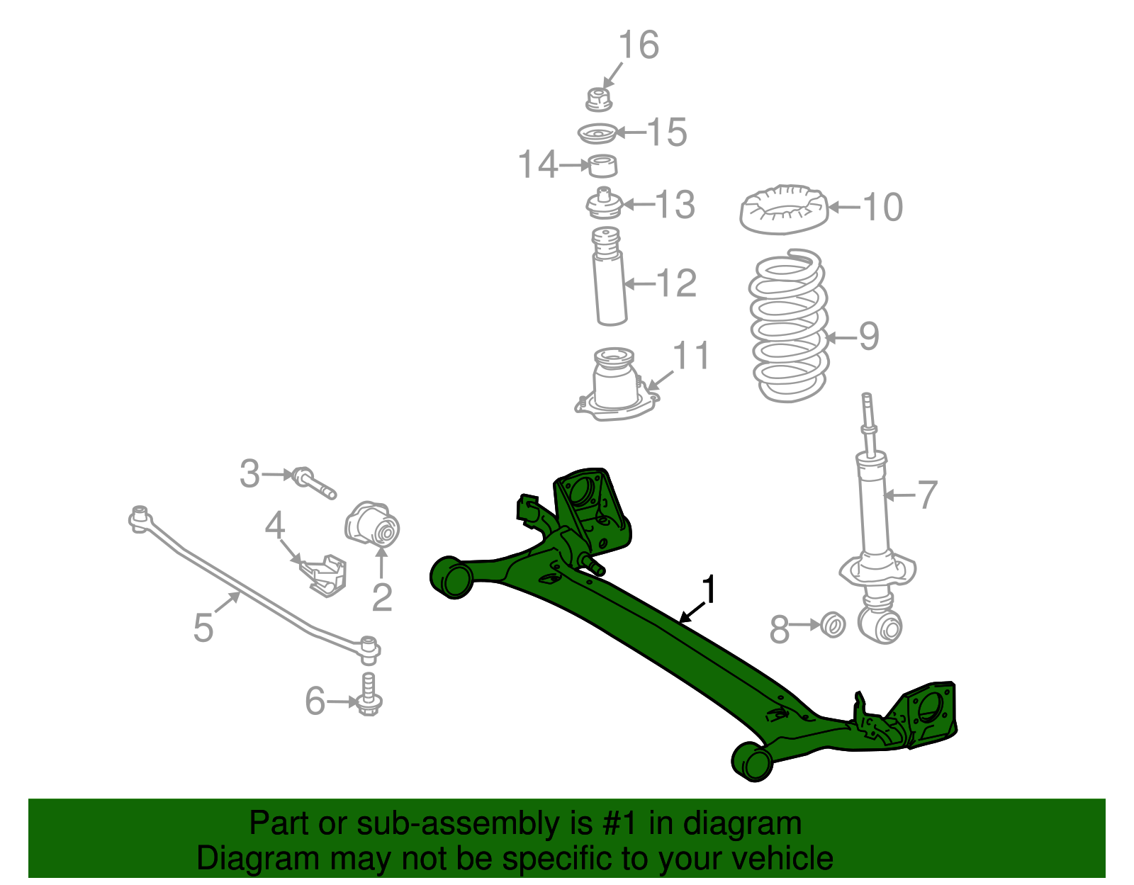 42101-02340 - Axle Beam 2014-2019 Toyota Corolla | Longo Toyota Parts