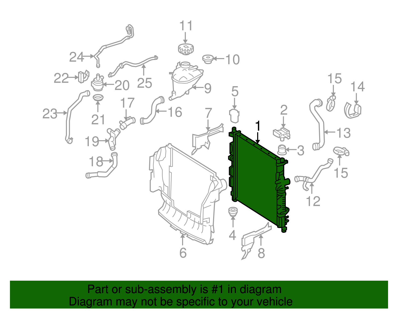 164-500-11-03 - Condenser 2007-2011 Mercedes-Benz | Mercedes-Benz ...