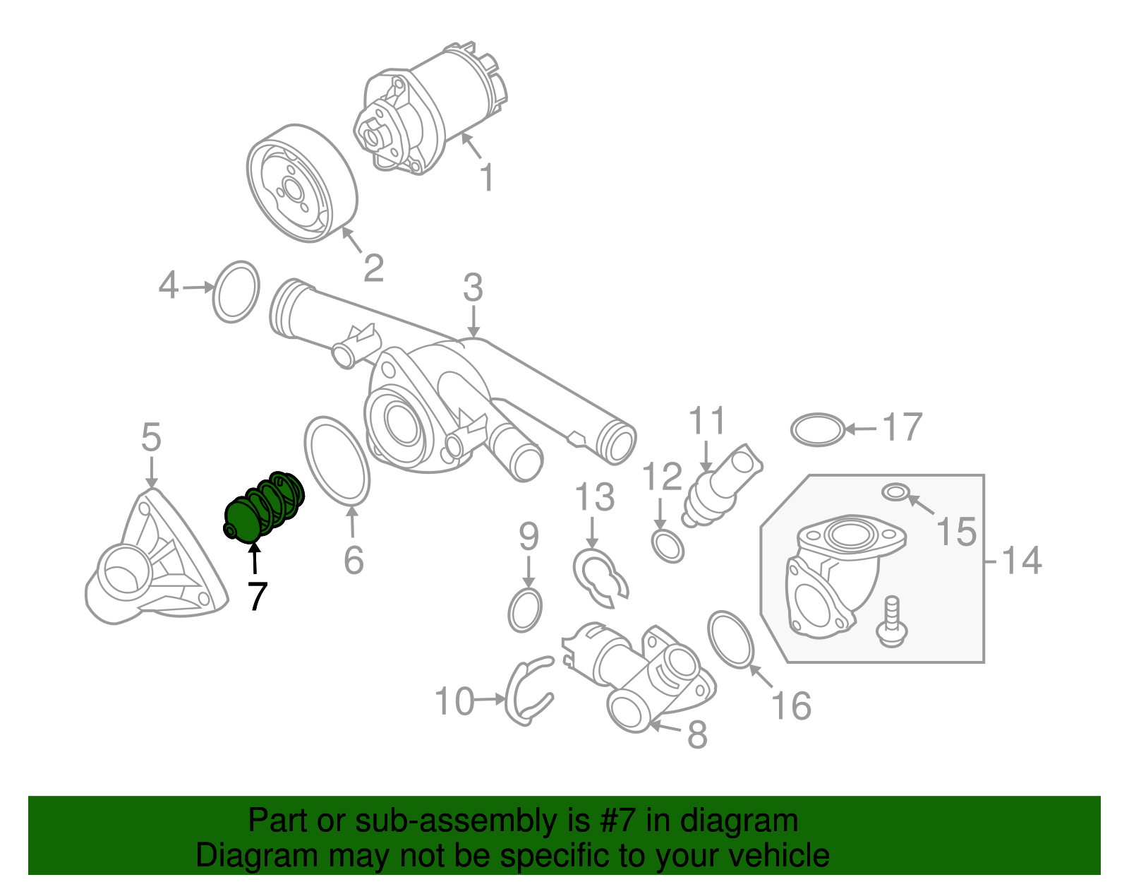 03H-121-113-D - Thermostat 2007-2010 Audi Q7 | Audi OEM Parts Guy