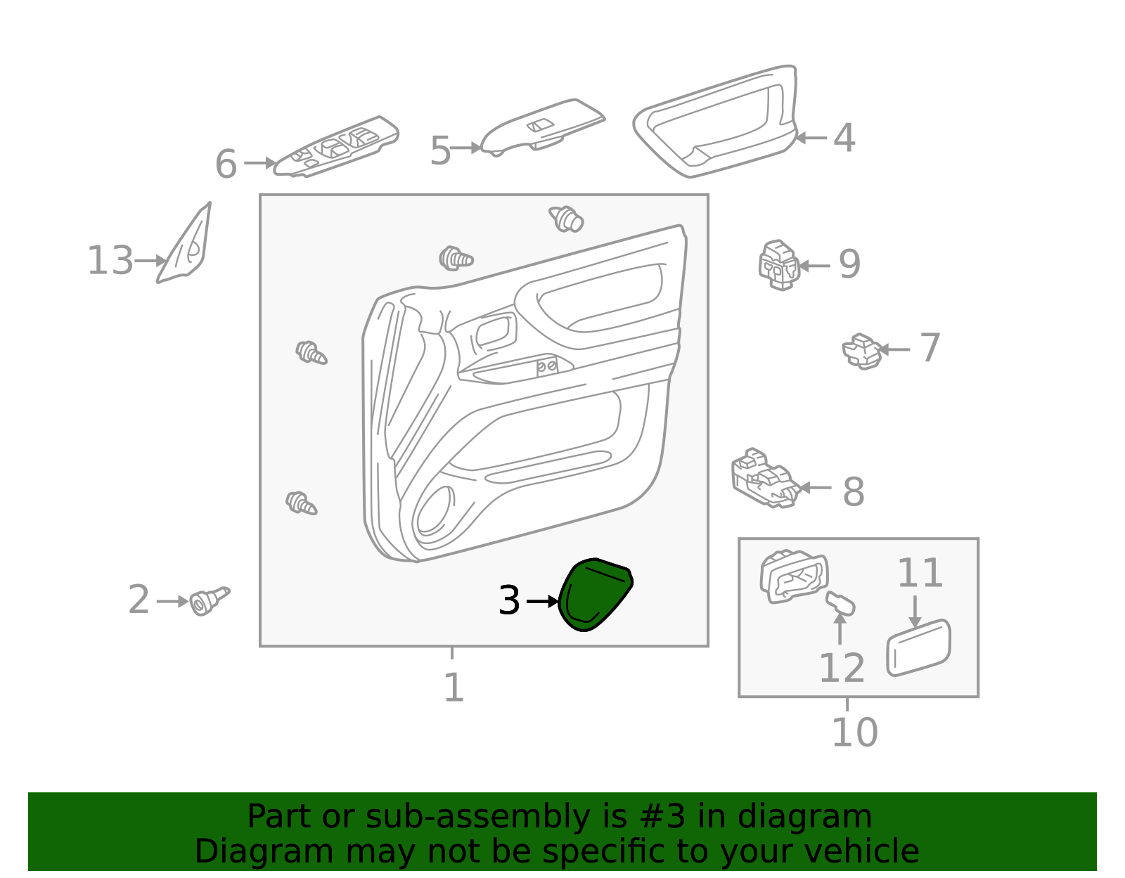 Genuine Official Toyota Speaker Grille part# 67609-60011-A0 for 2003 ...
