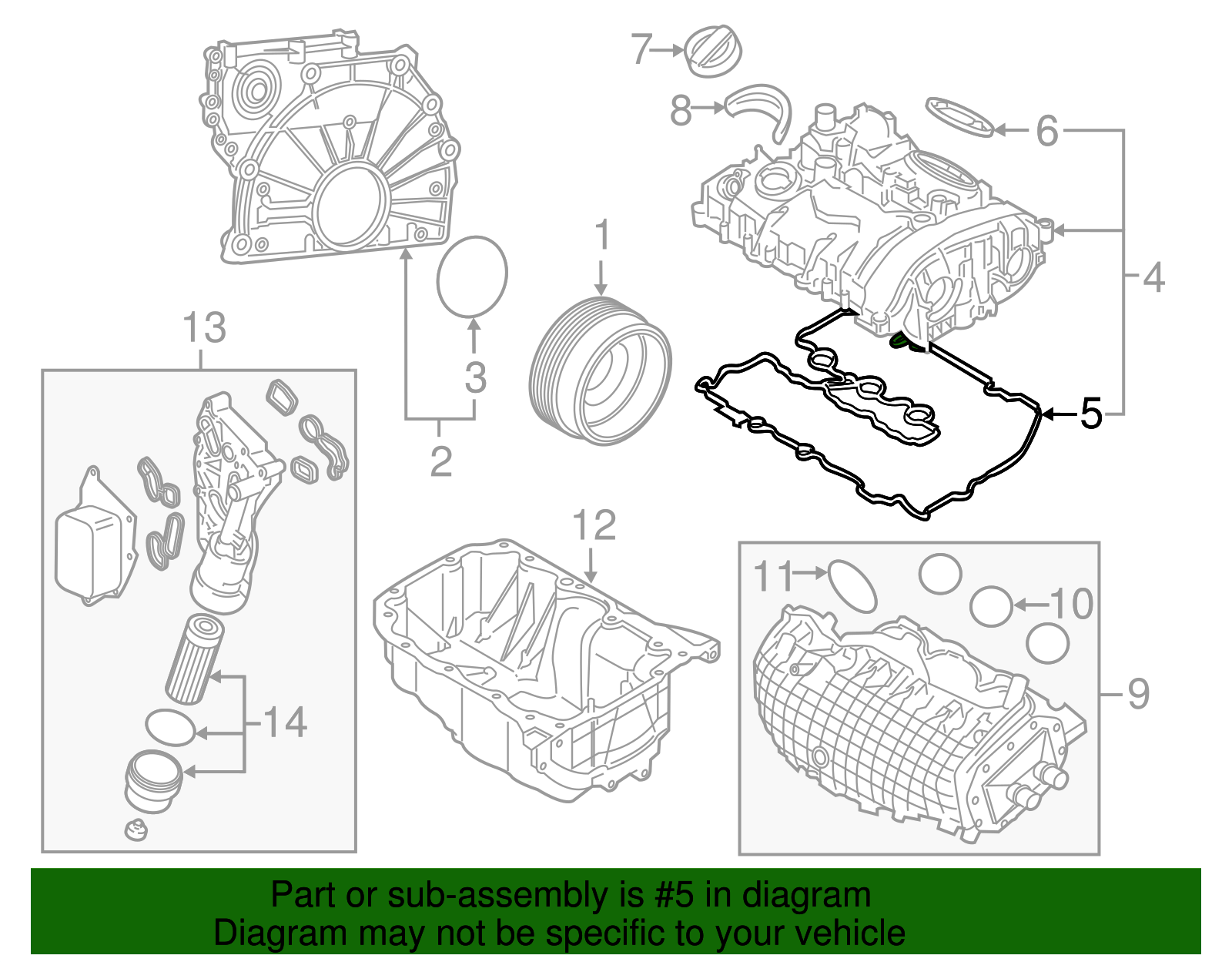 11128618515 - 2014-2020 BMW i8 Valve Cover Gasket (11-12-8-618-515 ...