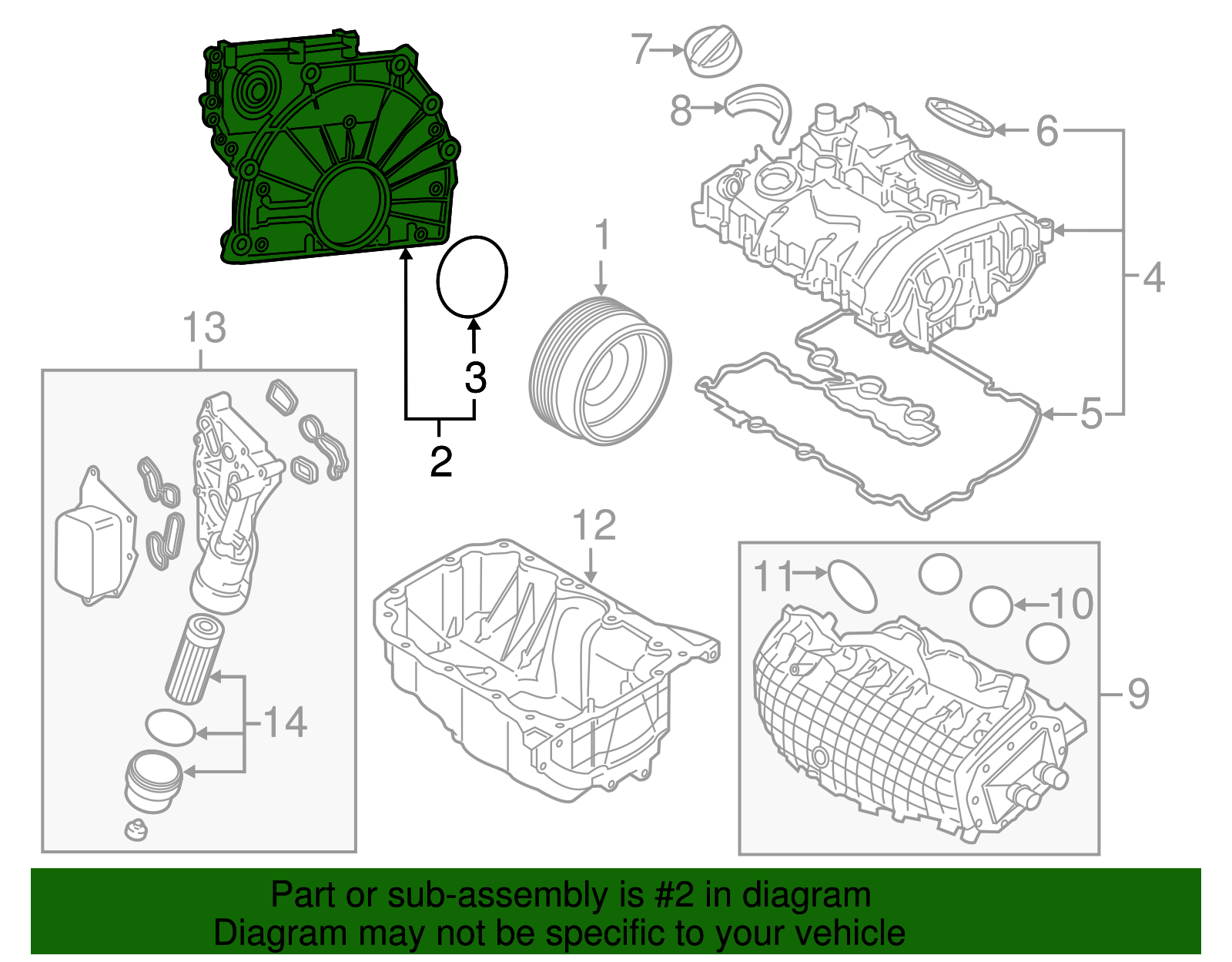 11148573980 - 2014-2020 BMW Timing Cover (11-14-8-573-980) | BMW of ...