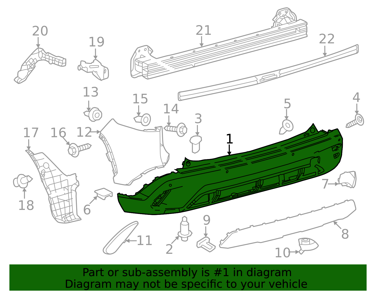2022-2025 Toyota Corolla Cross Bumper Cover 52159-0A210 | OEM Parts Online