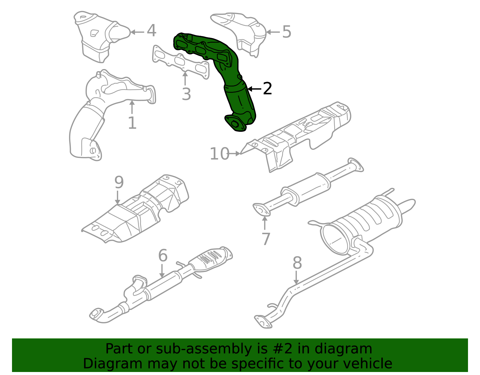 1999-2001 Hyundai Sonata Exhaust Manifold 28510-37152 | QuirkParts