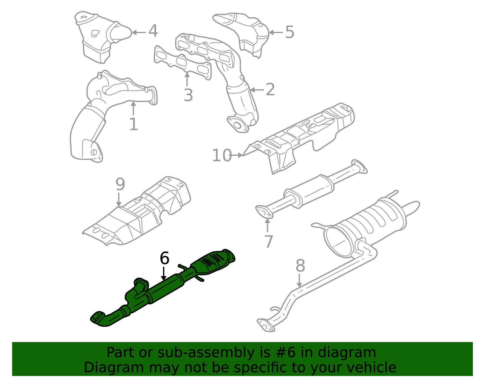 28610-38310 - Hyundai Exhaust Pipe 1999-2001 Hyundai Sonata ...