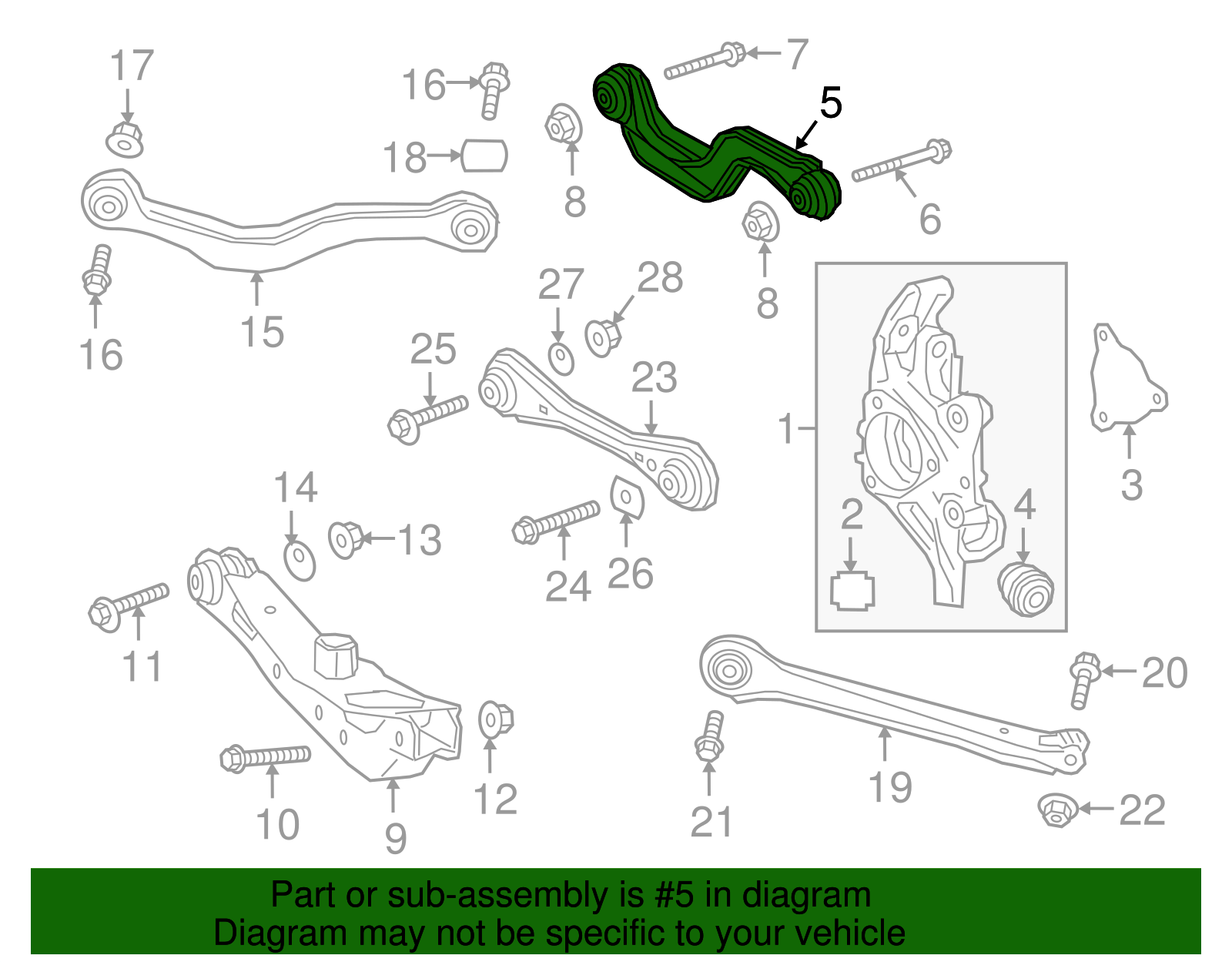 2017-2025 GM Rear Lower Control Arm 84817026 | Capital Chevy Parts