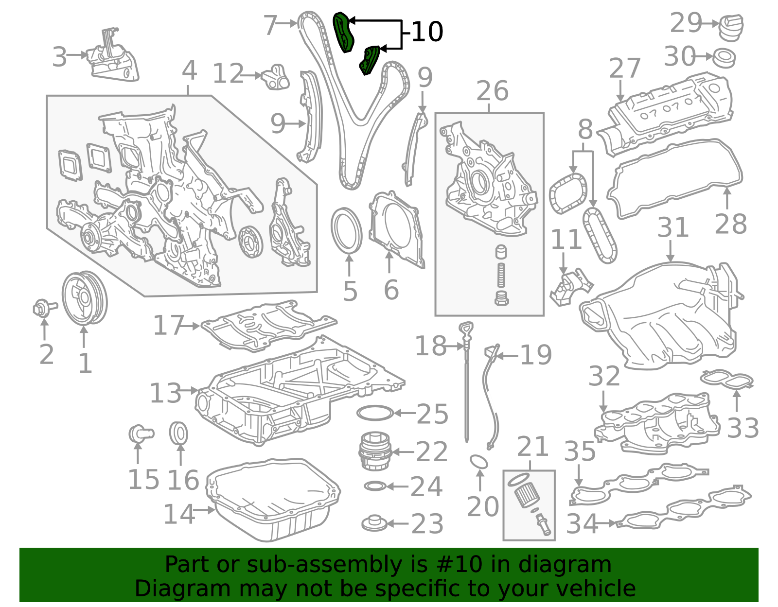 13562-0P010 - Engine Timing Chain Guide 2005-2018 Toyota | Longo Toyota ...