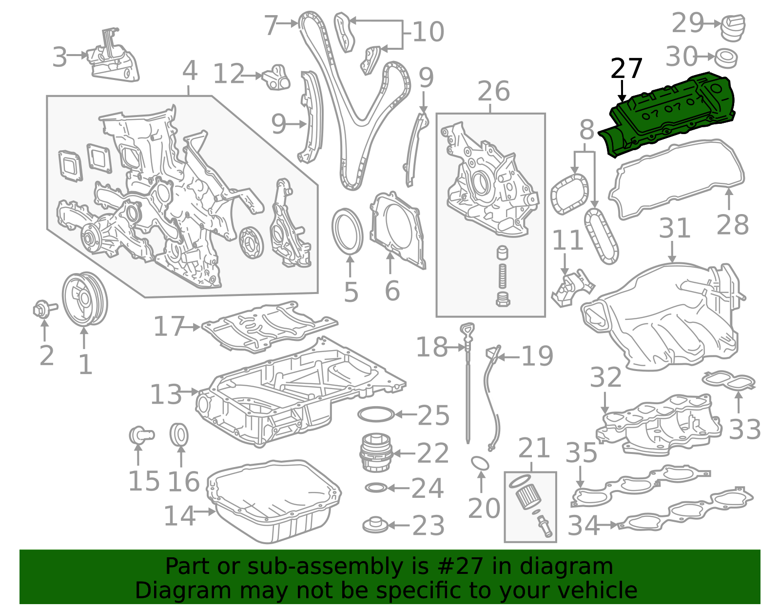 2005-2018 Toyota 2005-2018 Toyota - Valve Cover 11201-31250 | Sparks Parts
