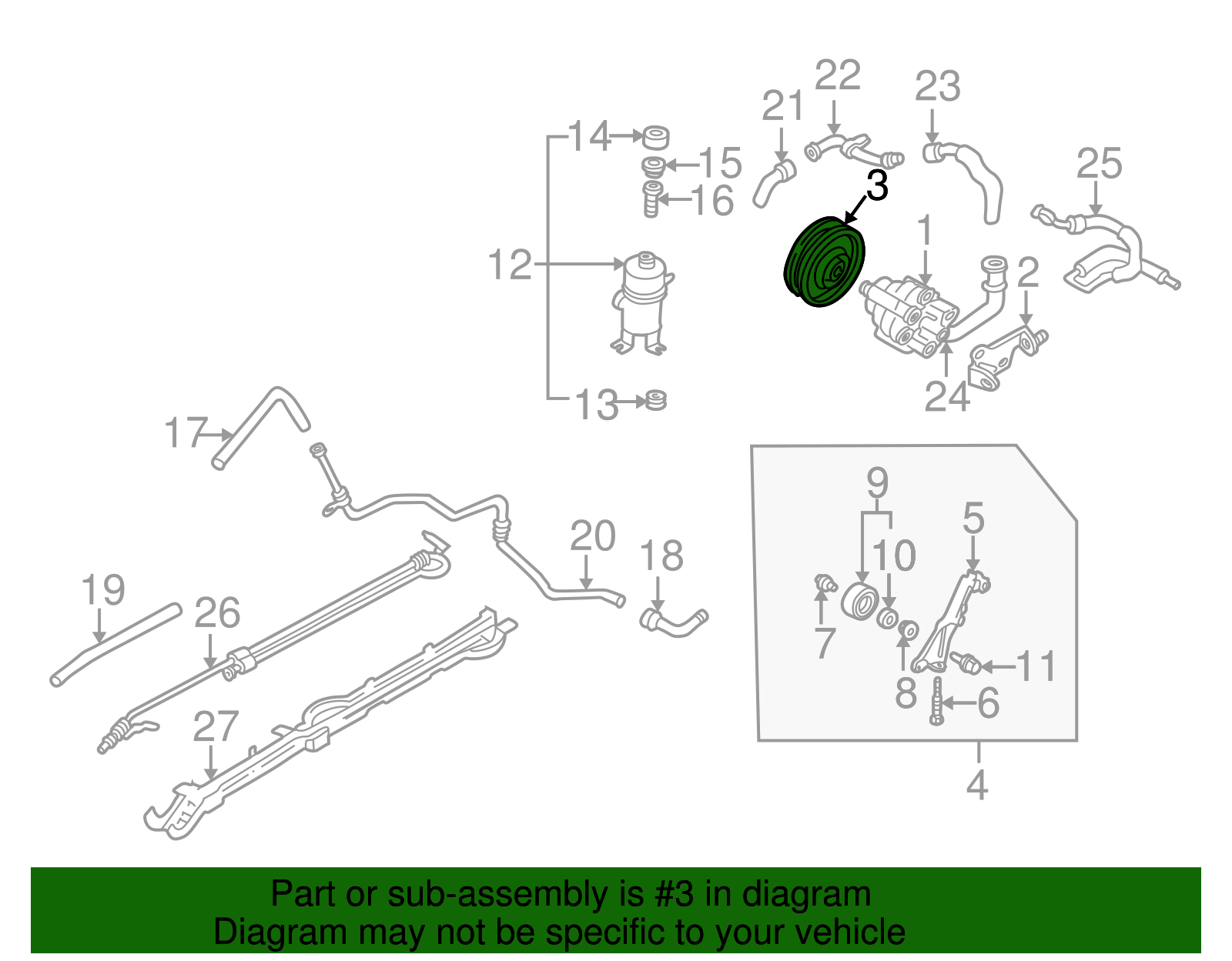 2001-2002 Mazda Millenia Pulley T060-32-620 | Mazda Parts Deals