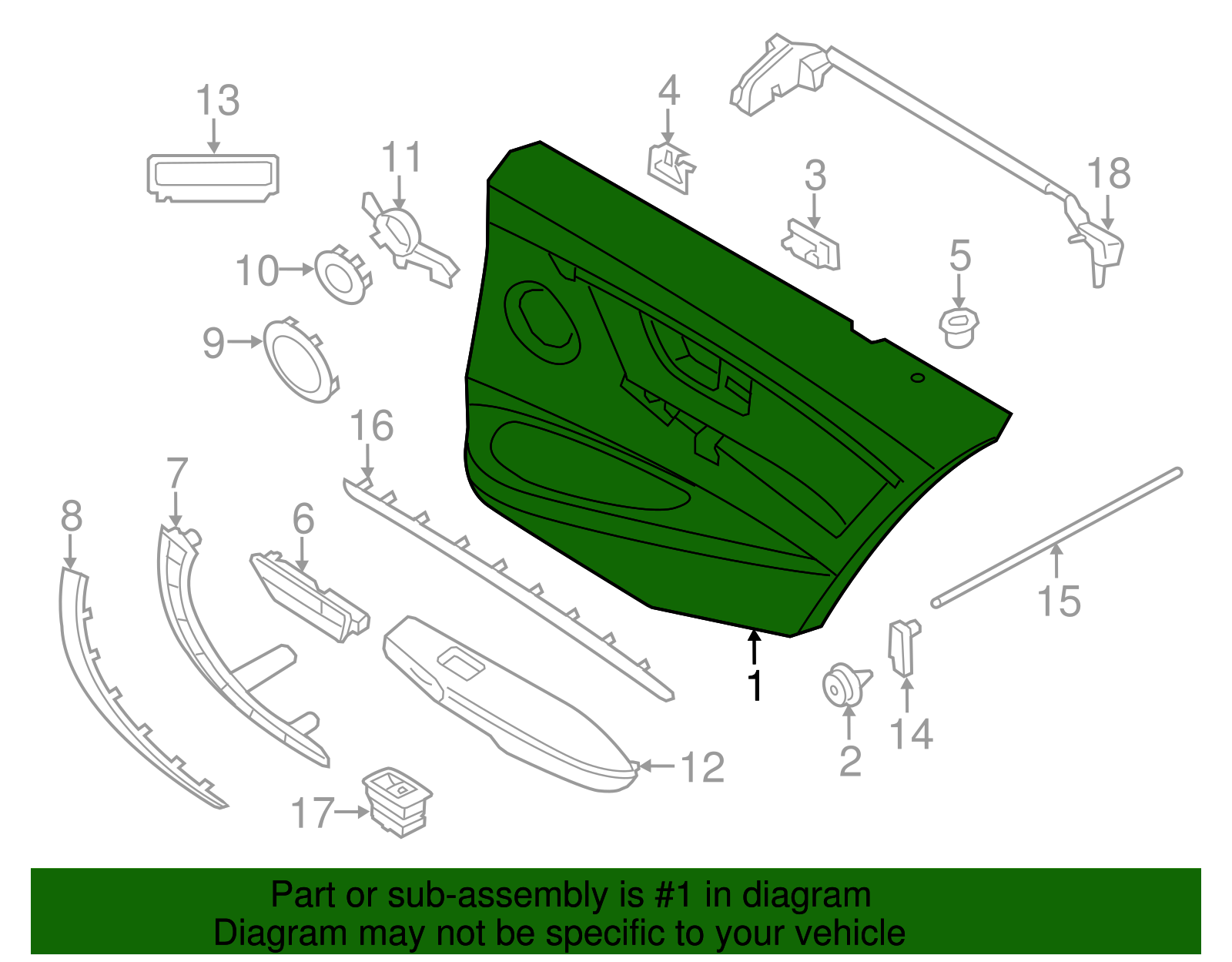51-42-7-376-355 - Door Trim Panel - 2015-2020 BMW | BMW Parts Exchange