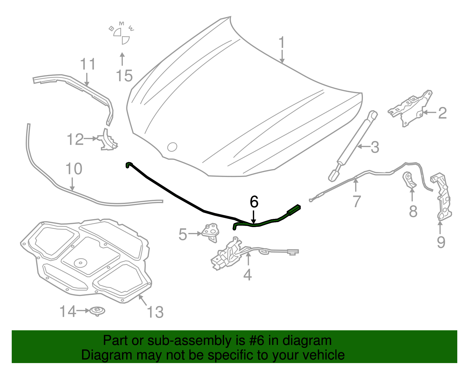 51237347414 - 2016-2025 BMW Release Cable (51-23-7-347-414) | BMW of ...