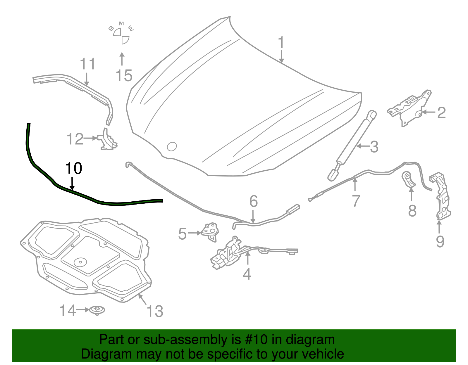 51767349599 - 2017-2023 BMW Front Seal (51-76-7-349-599) | BMW of South ...