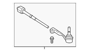 32107885129 - 2021-2025 BMW Steering Tie Rod Assembly (32-10-7-885-129 ...