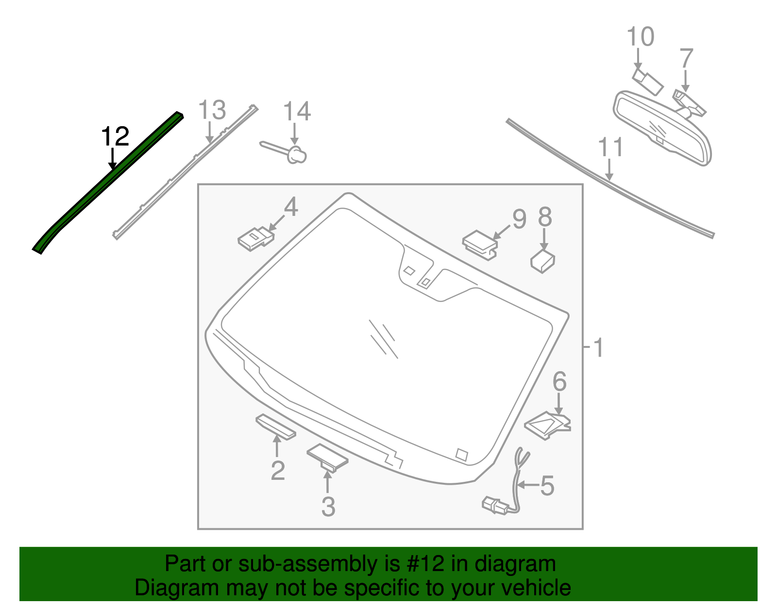 2016-2020 Kia Sorento OEM NEW 16-20 Kia Sorento Driver Side Windshield ...