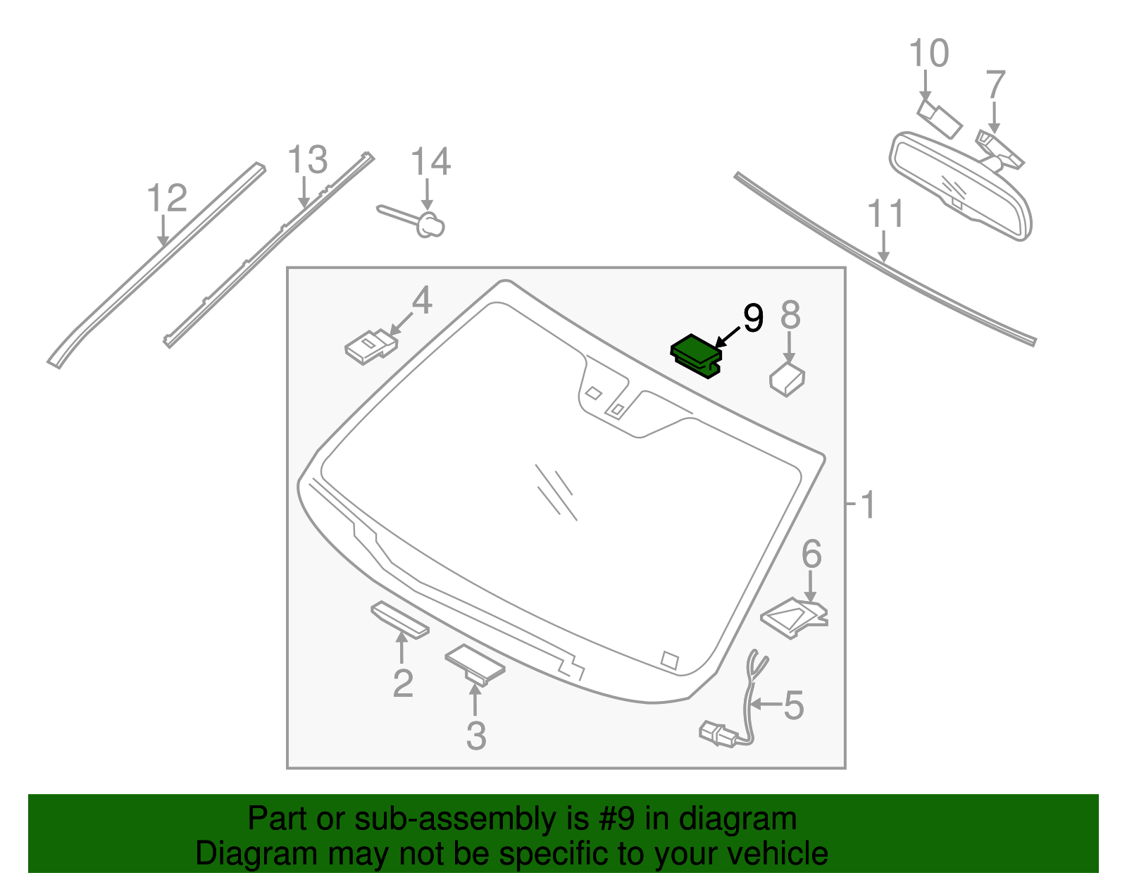 96031-3N510 - Rain Sensor Cover 2016-2025 Kia | Kia.Parts Store