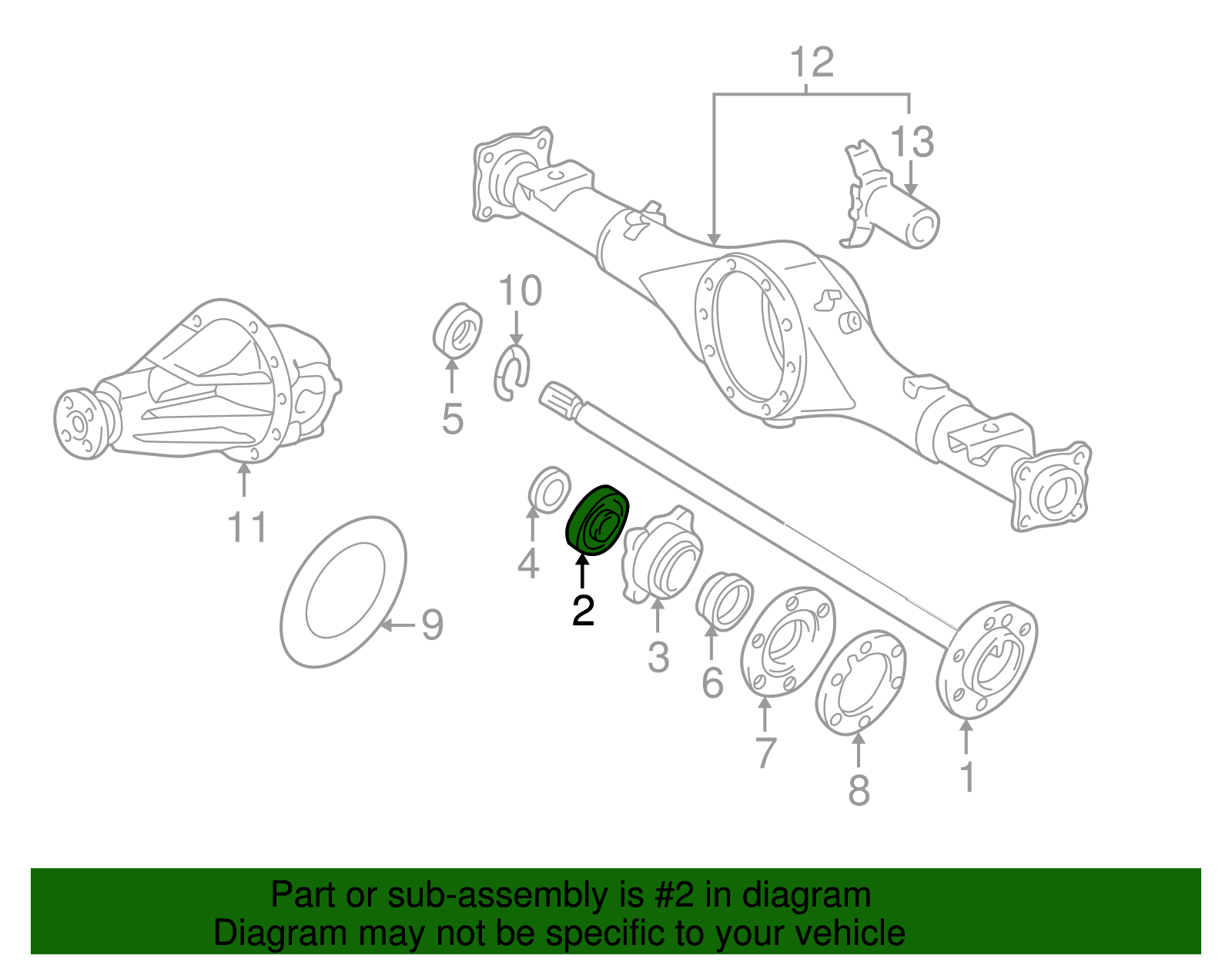 Genuine Toyota Drive Axle Shaft Bearing (Left, Right, Rear) part# 90363 ...