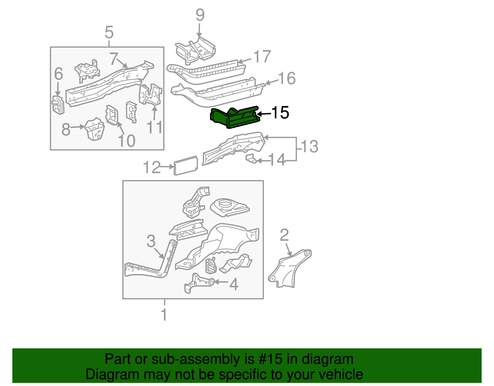 57077-08020 - Torque Box - 2004-2010 Toyota Sienna | OEM Genuine Toyota ...