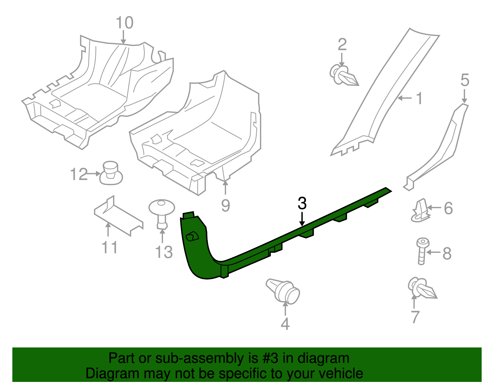 39859288 - Front Sill - 2006-2013 Volvo C70 | Volvo OEM Parts Direct