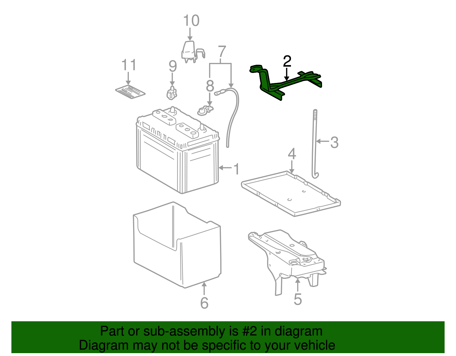 1999-2003 Lexus RX300 Battery Hold Down 74404-48010 | OEM Parts Online