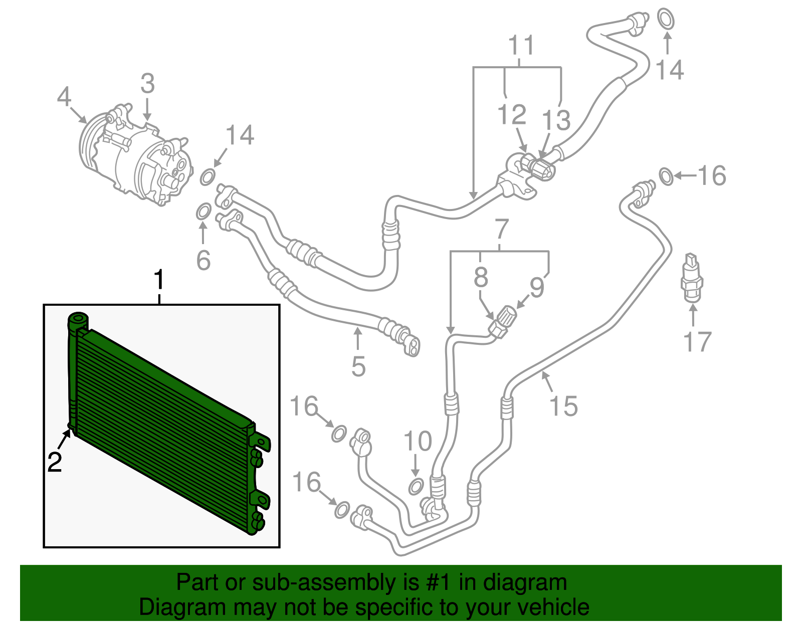 2002-2008 Mini Cooper Condenser Assembly 64-53-1-490-572 | Mini Parts ...