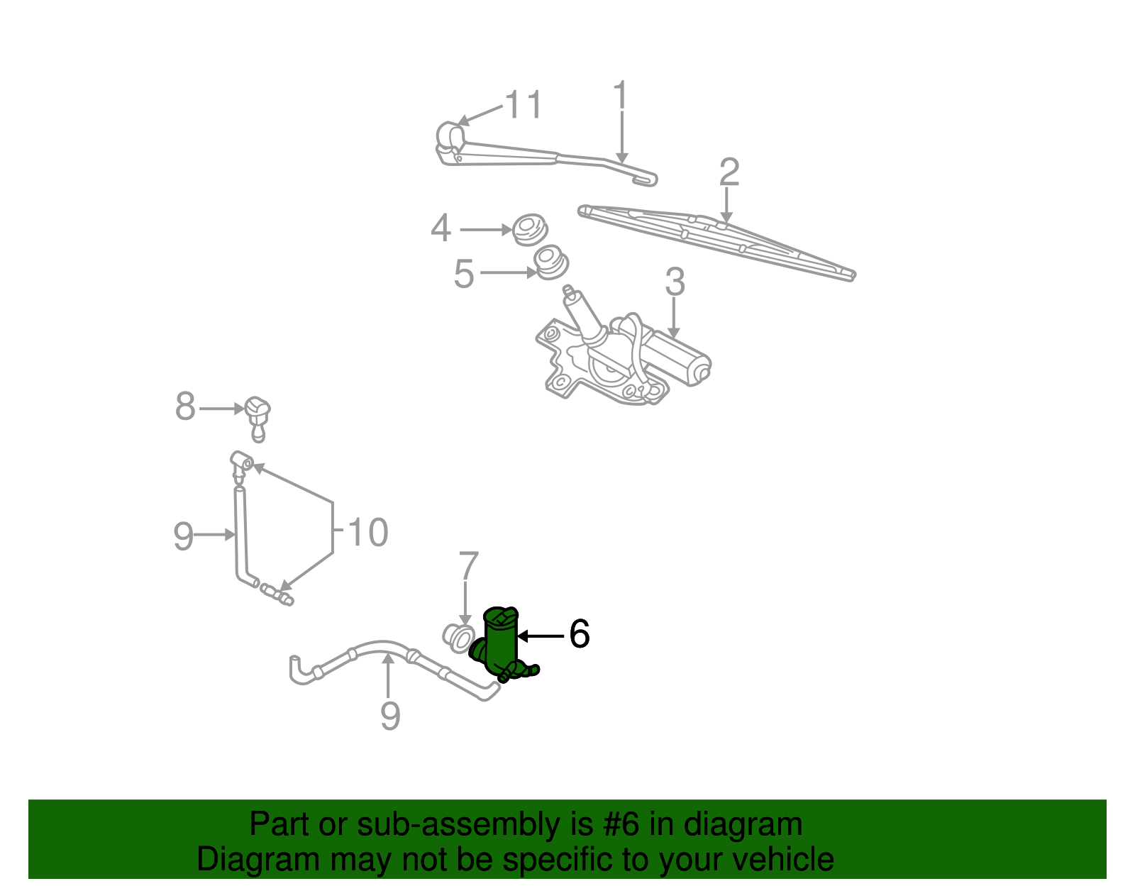 Genuine OEM Ford Part - Washer Pump YS4Z-17664-BA | Genuine OEM Ford ...