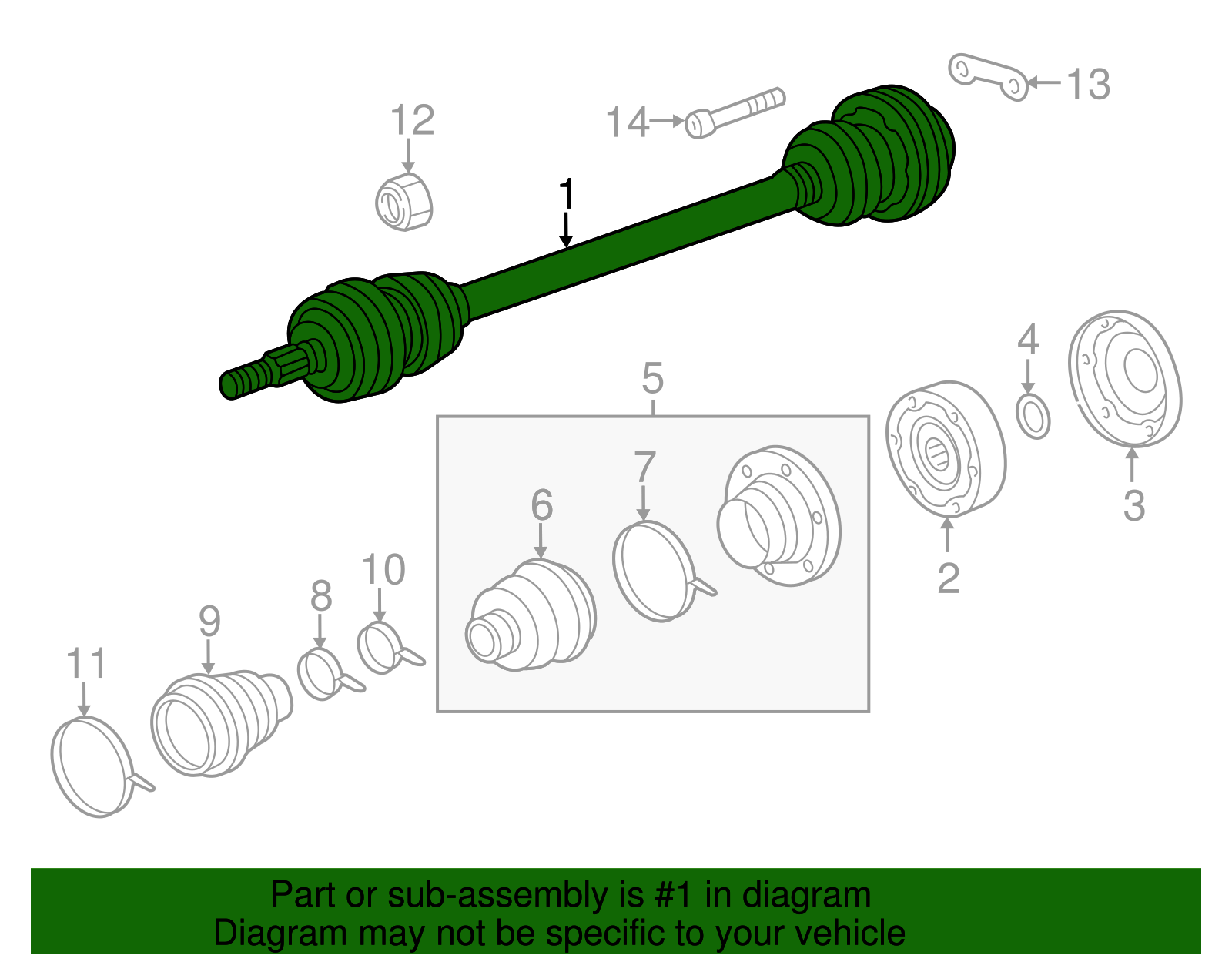 987-332-024-67 - Cv Axle Assembly 2005-2008 Porsche | OEM Euro Parts