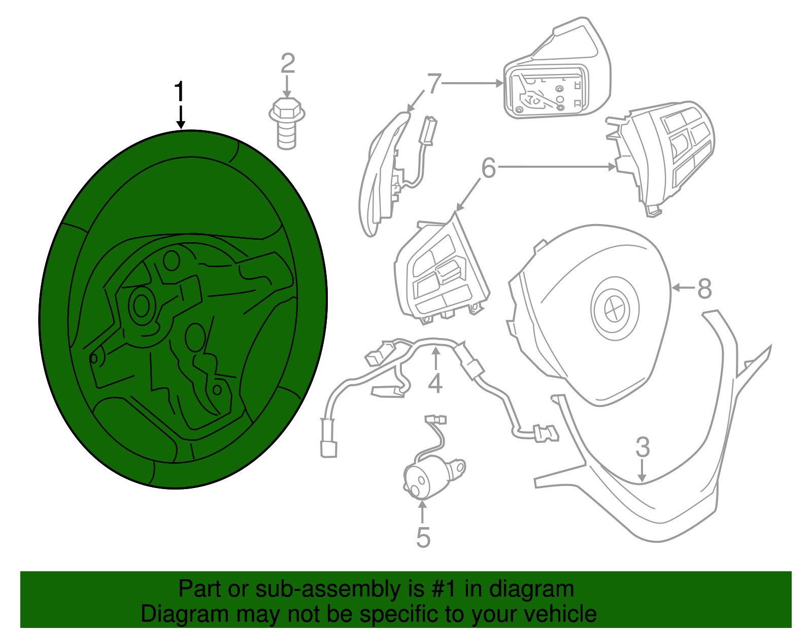 32306863342 - 2012-2018 BMW Steering Wheel (32-30-6-863-342) | BMW of ...