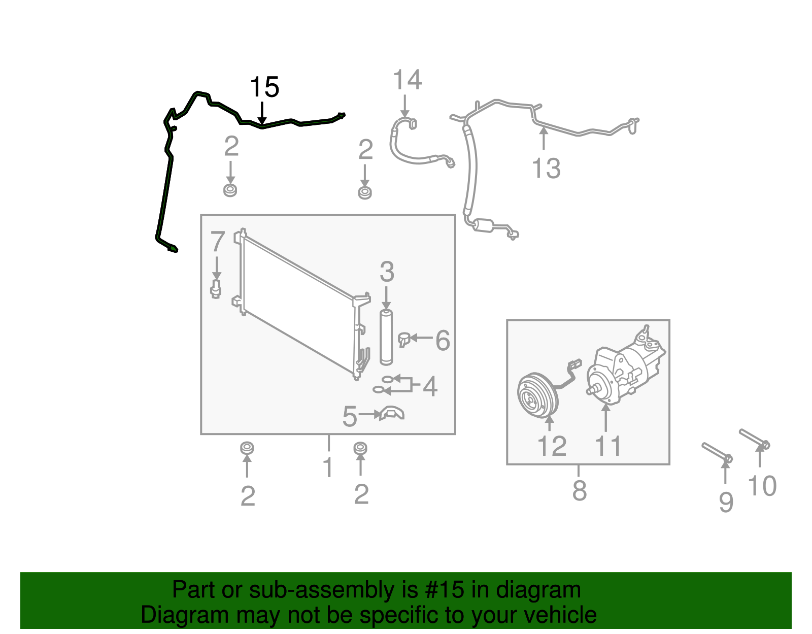 2009-2011 Nissan Versa Cooler Line 92440-EL20A | Boro Nissan Parts