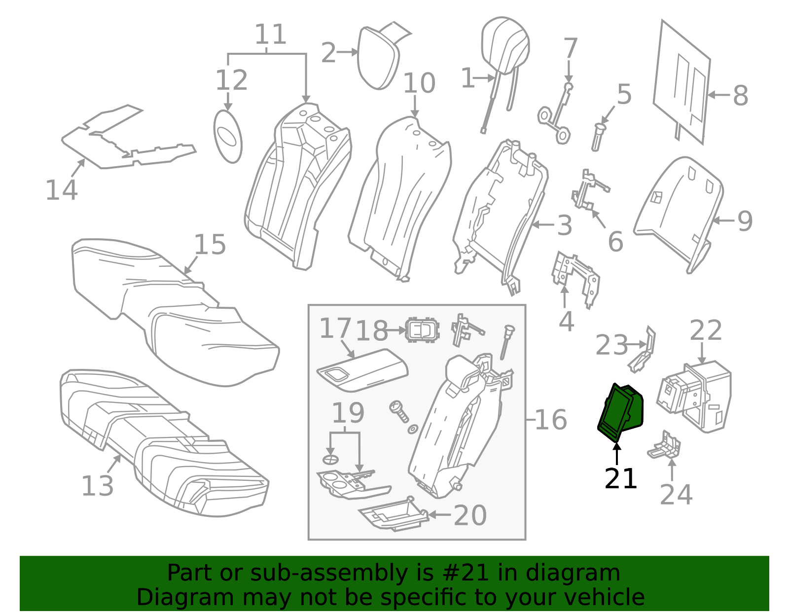 222-680-05-03-9D53 - High-Quality Seat Storage Drawer for 2014-2020 ...