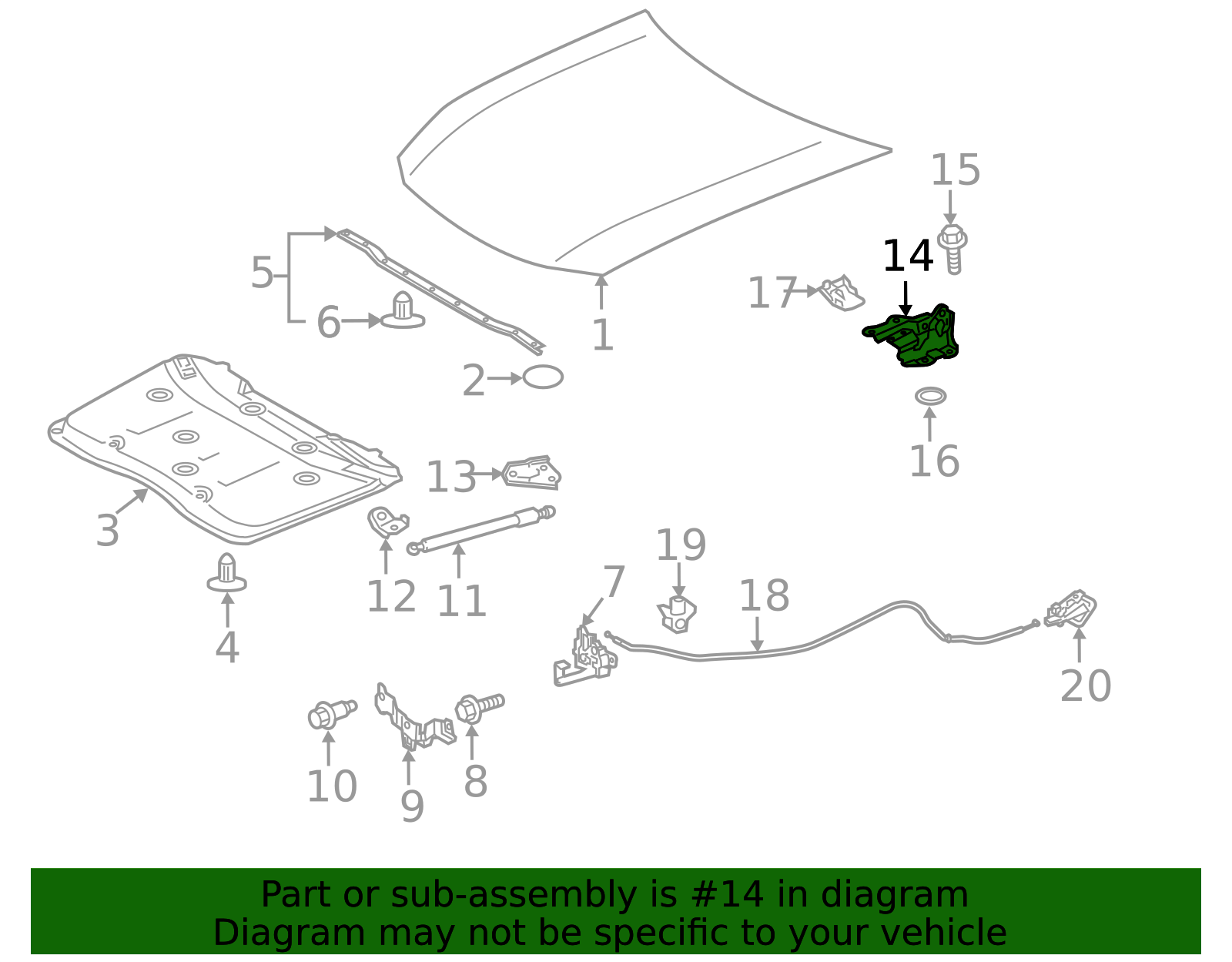 53410-30450 - High-Quality Hood Hinge for 2013-2020 Lexus | AutoNation ...