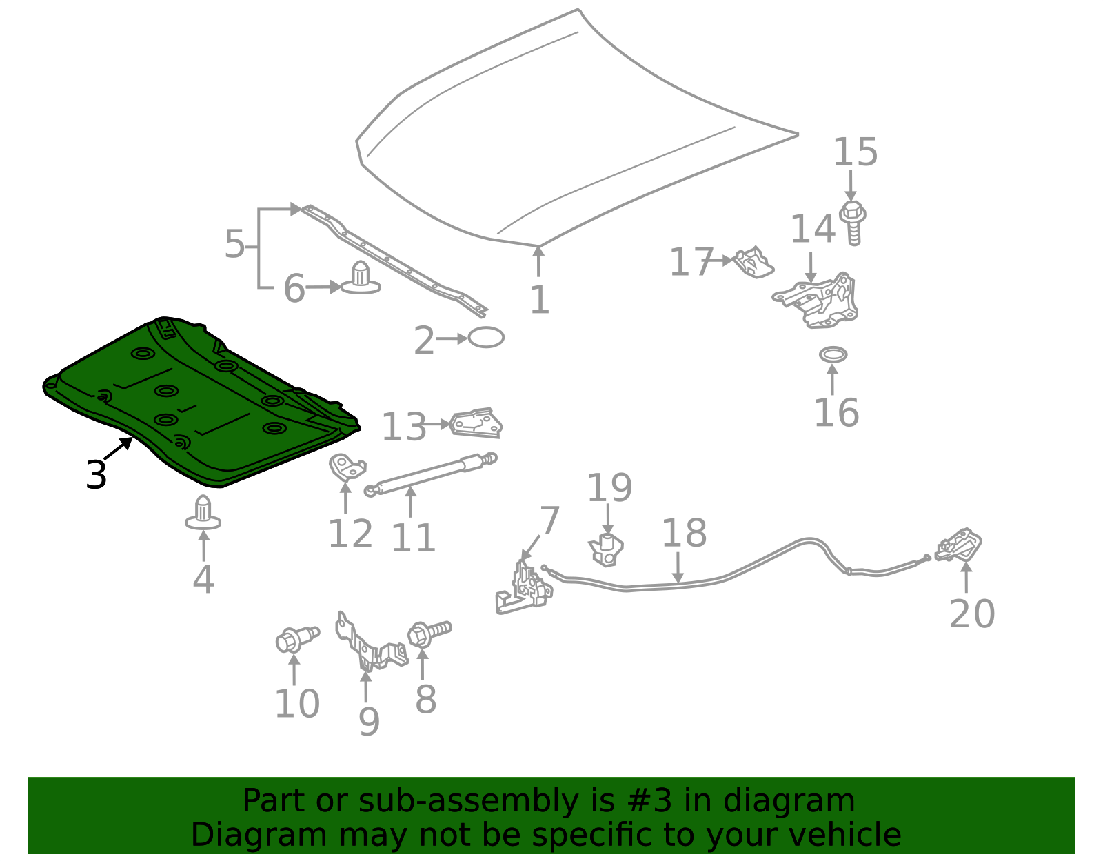 53341-30310 - High-Quality Hood Insulation Pad for 2013-2020 Lexus ...