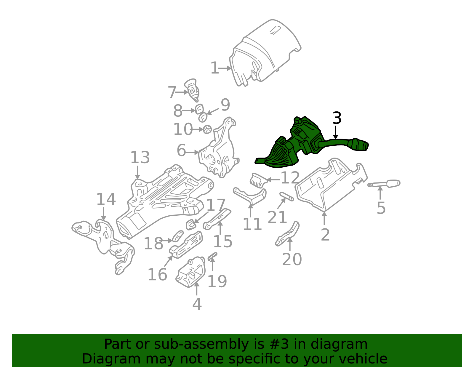 Ford Combination Switch - OEM Turn Signal/Wiper Control - Part #SW-5590 ...