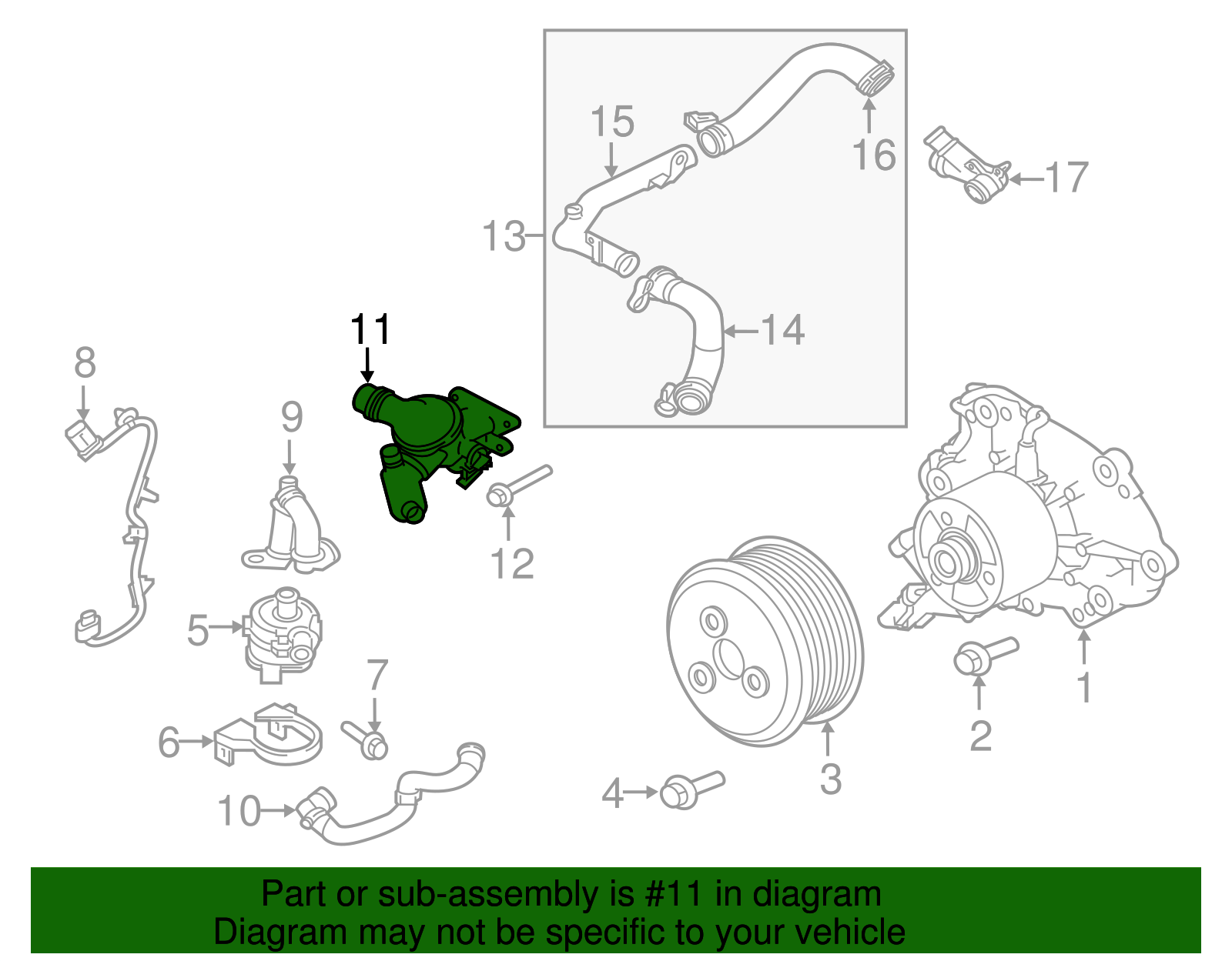 2017-2019 Jaguar Thermostat JDE40345 | Haper Jaguar Parts