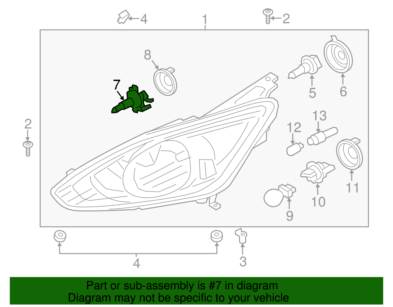 Genuine OEM Ford Part - High Beam Bulb CV6Z-13N021-A | Genuine OEM Ford ...