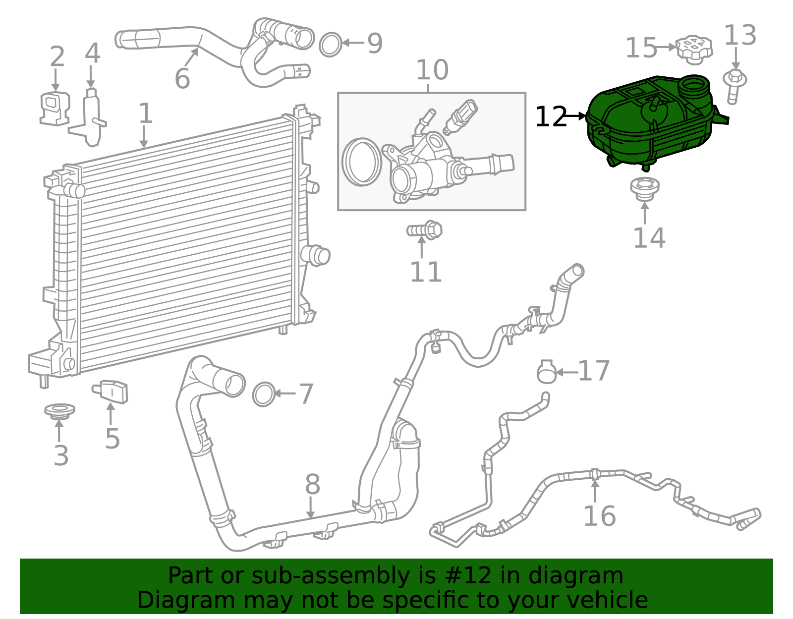 2013-2016 Dodge Dart Reservoir Tank 55111471AE | Mopar Parts Canada