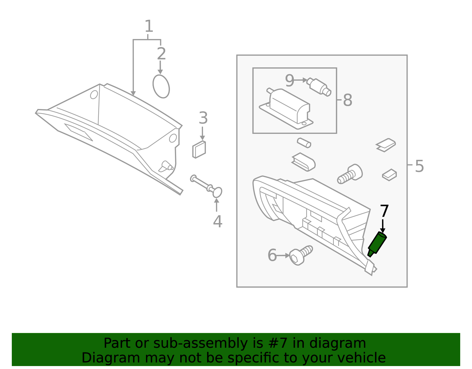 2010-2020 Kia Glove Box Frame Damper 84548-3L000 | OEM Parts Online