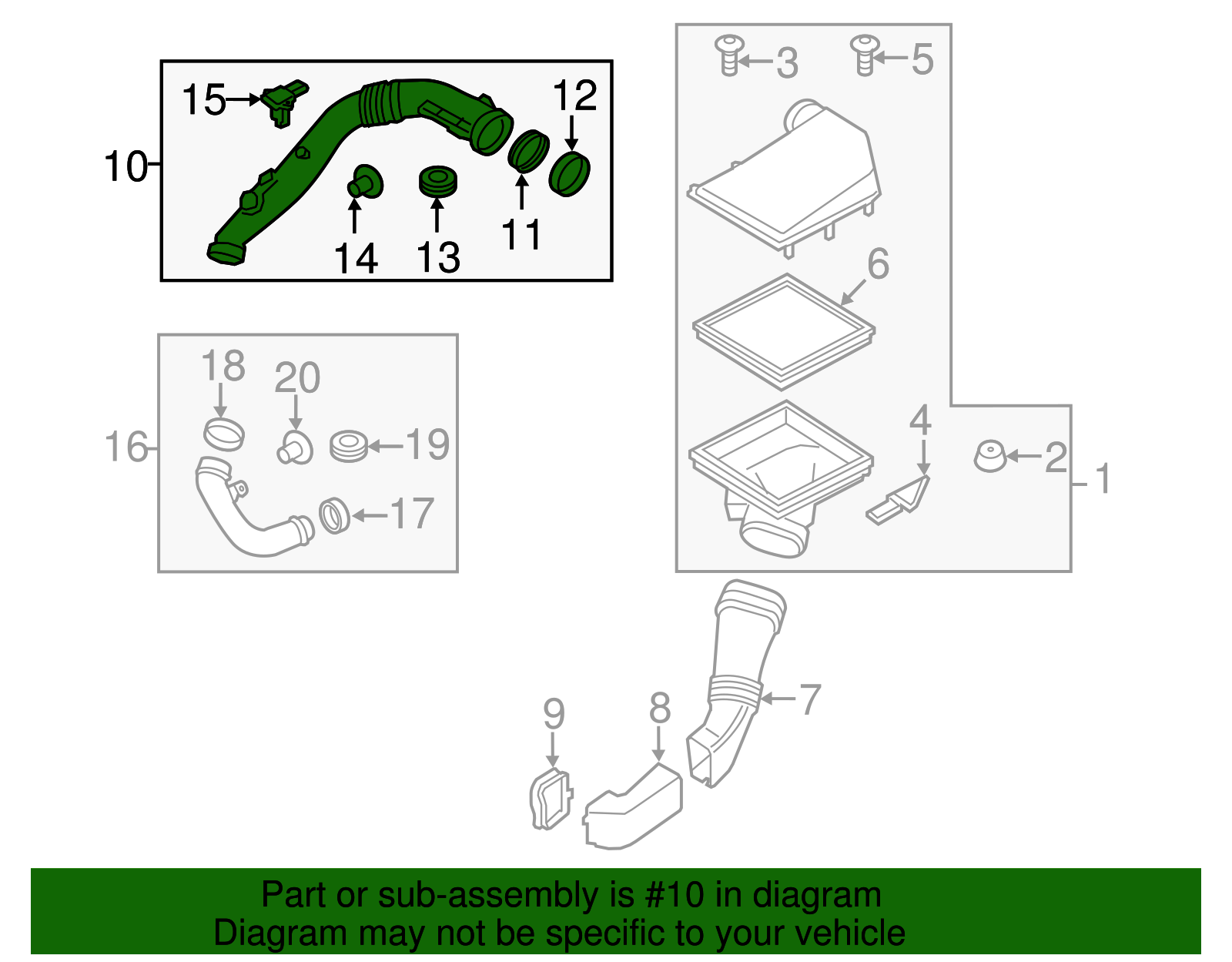 13-71-7-583-726 - Upper Duct - 2010-2017 BMW | BMW Parts Exchange