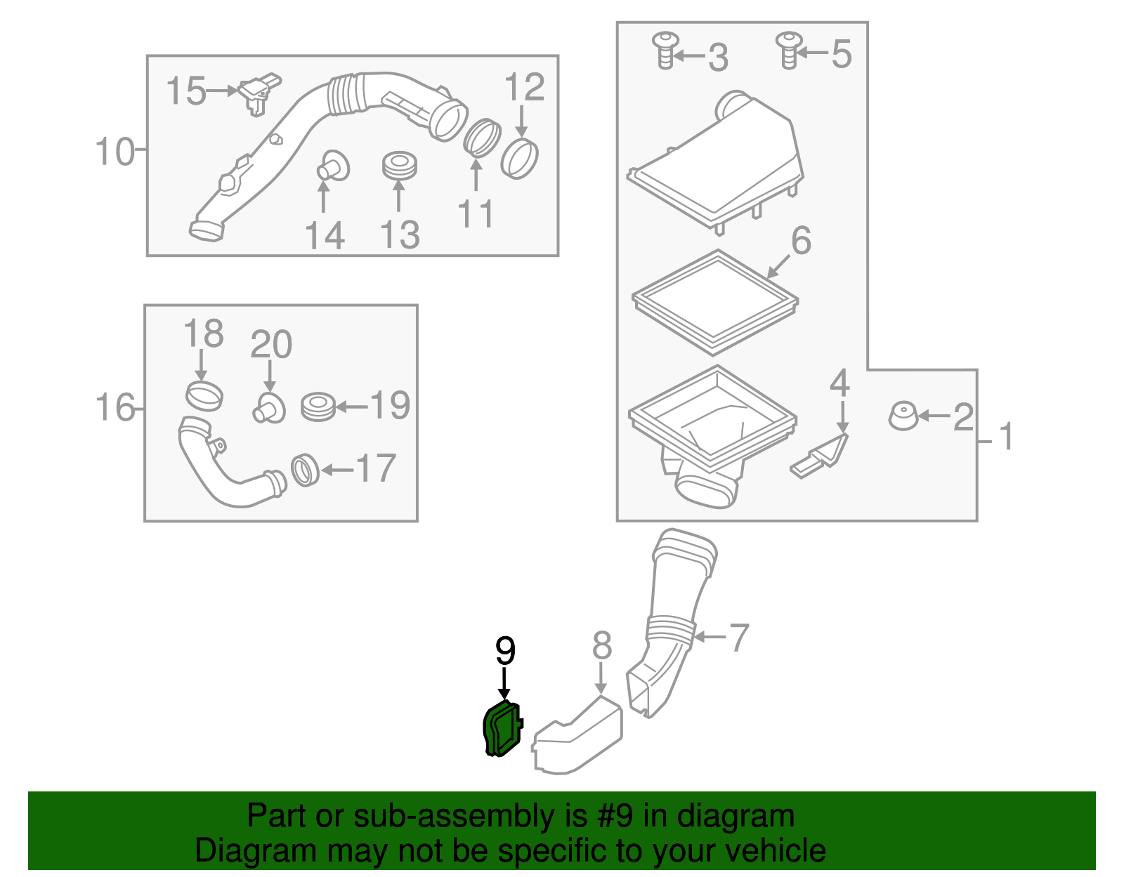 BMW 2009-2017 BMW Lower Air Duct Union 13-71-7-577-469 | BMW AutoNation ...