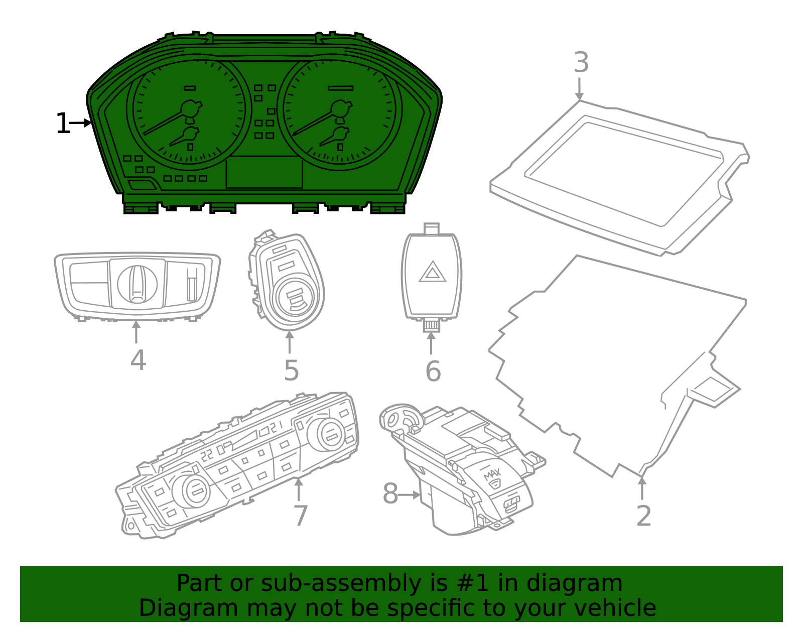 62-10-5-A03-E62 - High-Quality Instrument Cluster for 2016-2021 BMW X1 ...