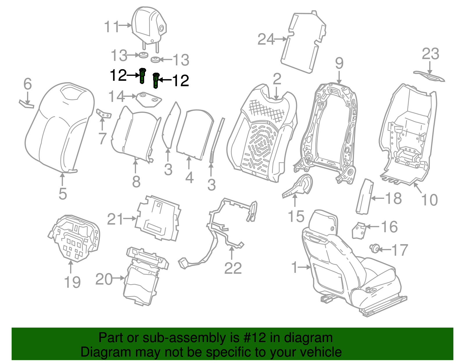 23339298 - Light Platinum Rear Seat Head Restraint Guide | Partners Chevy